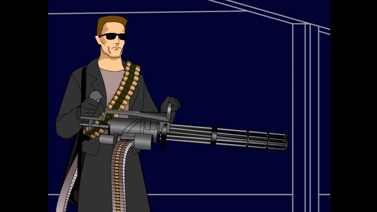 Terminator machine gun - YouTube