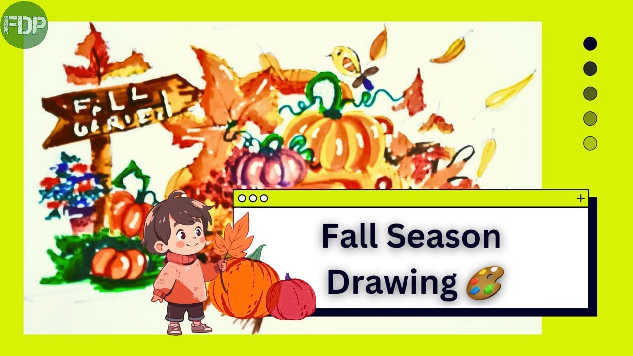 How to Draw Fall Season Scenery Autumn Season Drawing - YouTube