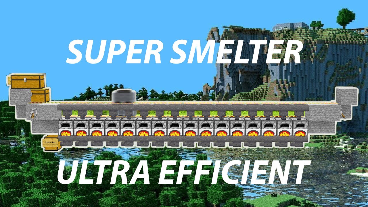 Minecraft Easiest Super Smelter Ever - Fully Automatic - Super Fast 1. ...