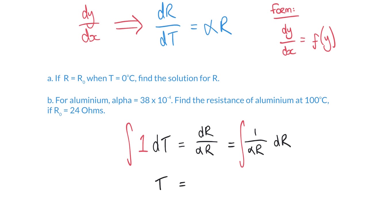Solving First Order Differential Equations - Resistance and Temperature ...