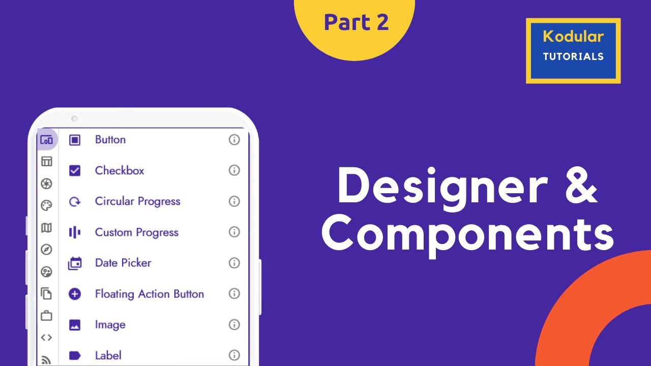 Kodular Tutorials No Coding Required Designer And Components Malayalam Part 2 Youtube