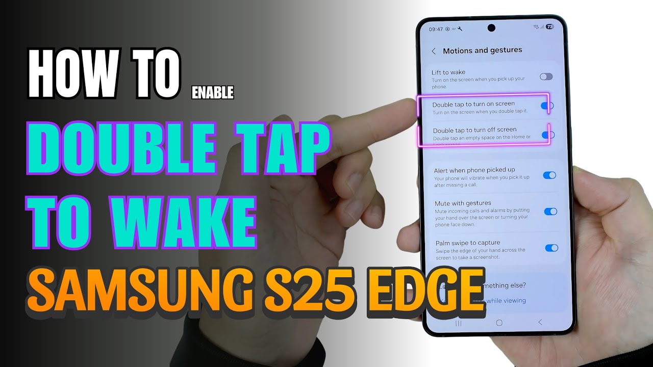 How to Double tap to wake up Samsung Galaxy S25 Edge - YouTube