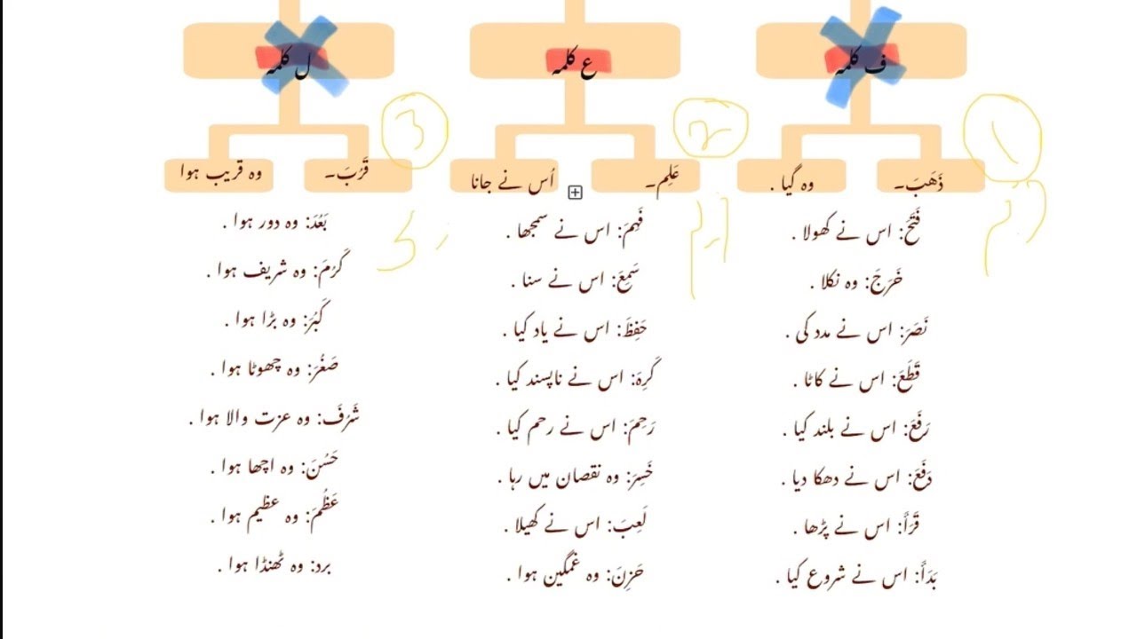 Arabic Grammar / Class 43 / Fail (maazi) aur fail / Subject and verb ...