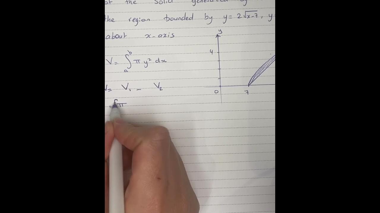 calculating volume formed by rotating two curves around the x-axis (Calculus 2) - YouTube