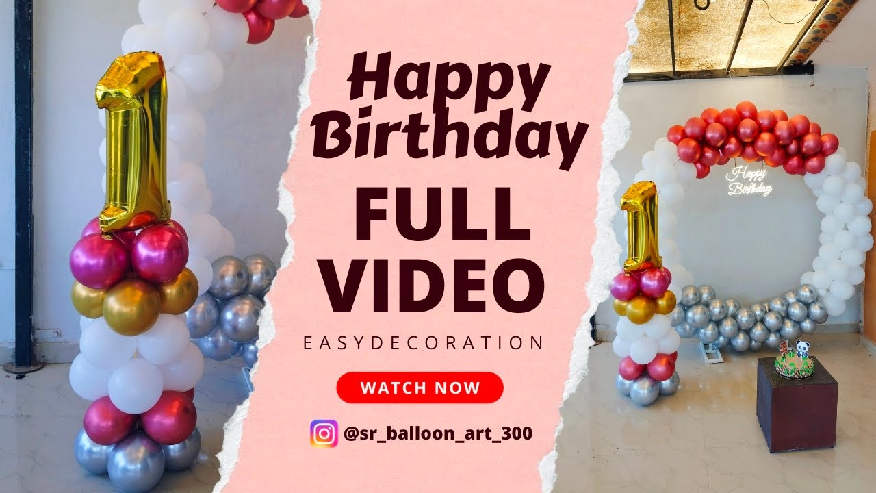 Happy Birthday Decoration | Simple and Beautiful Birthday Home ...