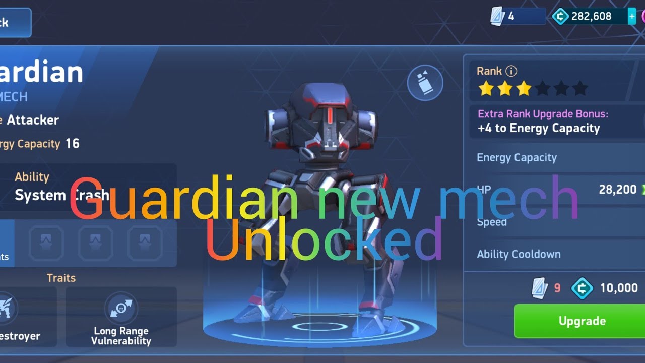 Unlocked new mech (Guardian)/Mech arena:Robot showdown - YouTube