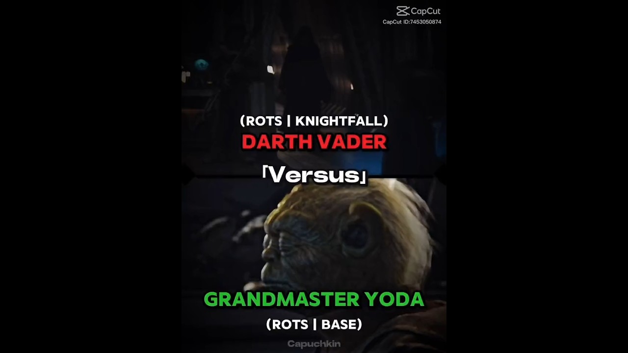 ( rots | knightfall) Darth Vader vs GrandMaster Yoda. - YouTube