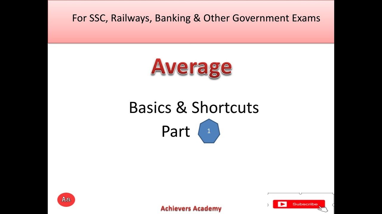Average Introduction Class | Basic Concepts | Problems based on ...