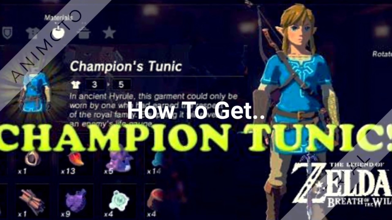 How To Get The Champion Tunic (Botw) - YouTube