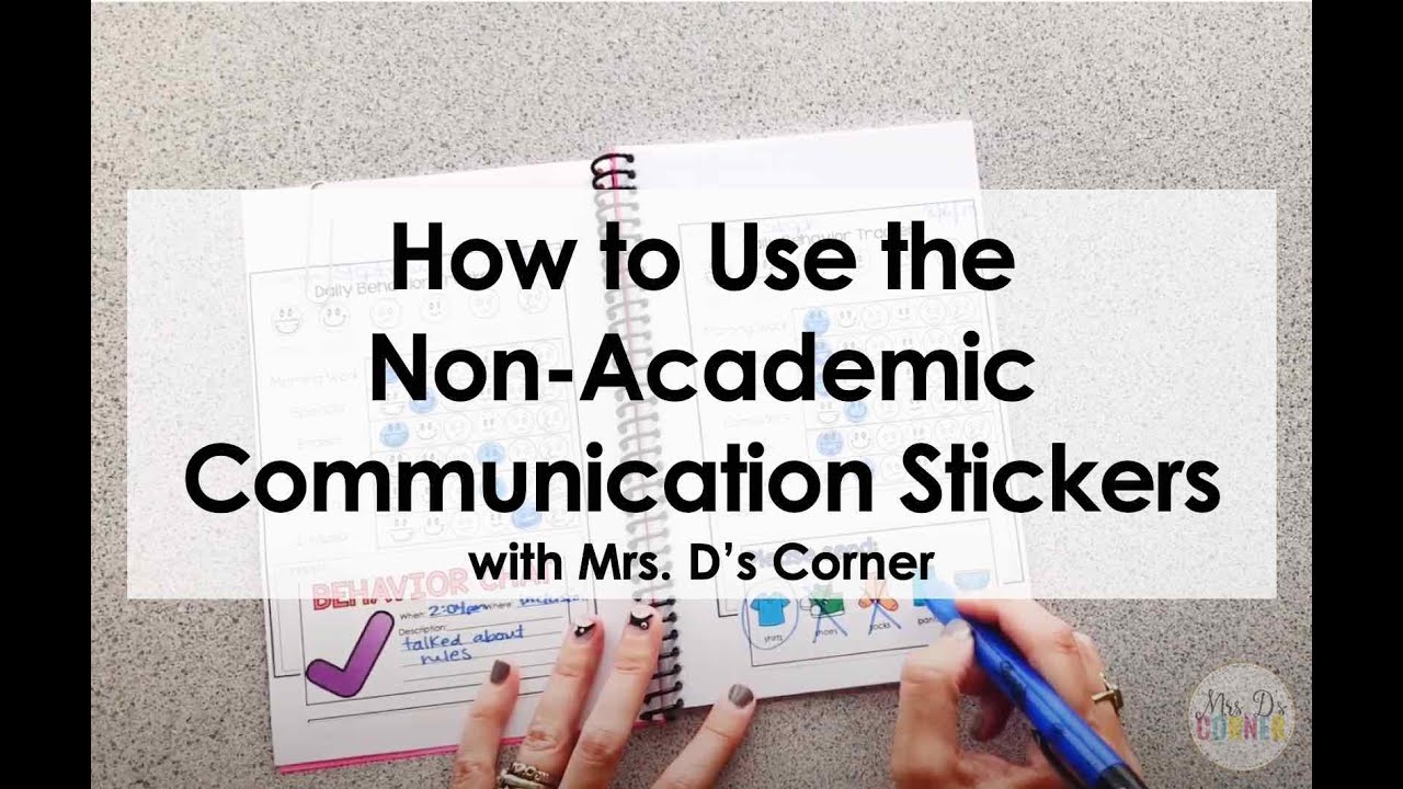How to Use the Communication Stickers in a Daily Communication Notebook ...