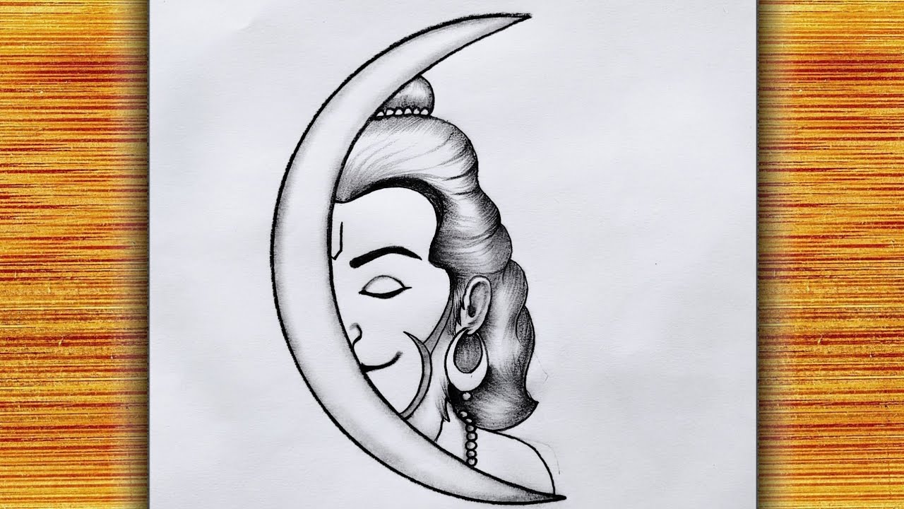Hanuman drawing easy step by step | how to make drawing of Hanuman ji ...
