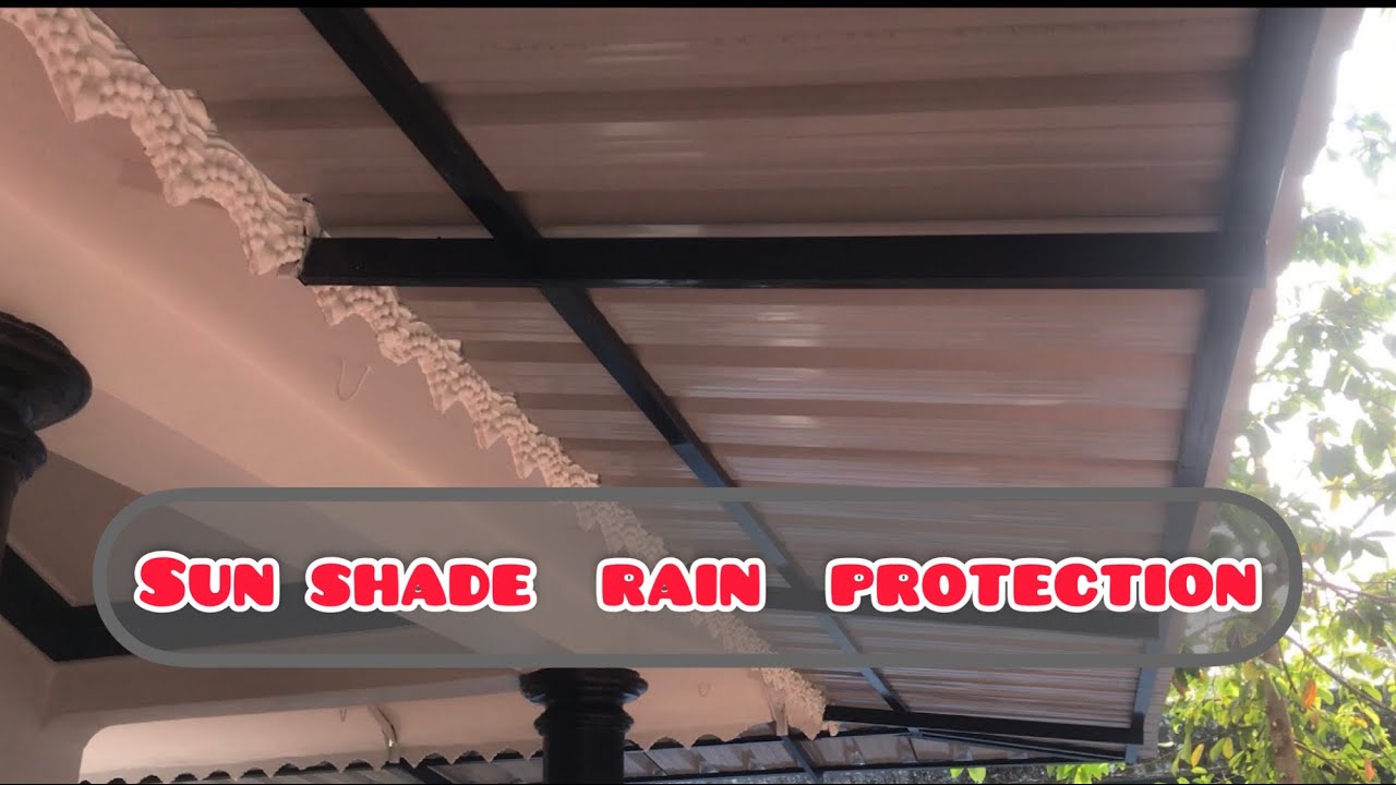 Sun shade rain protect home - YouTube