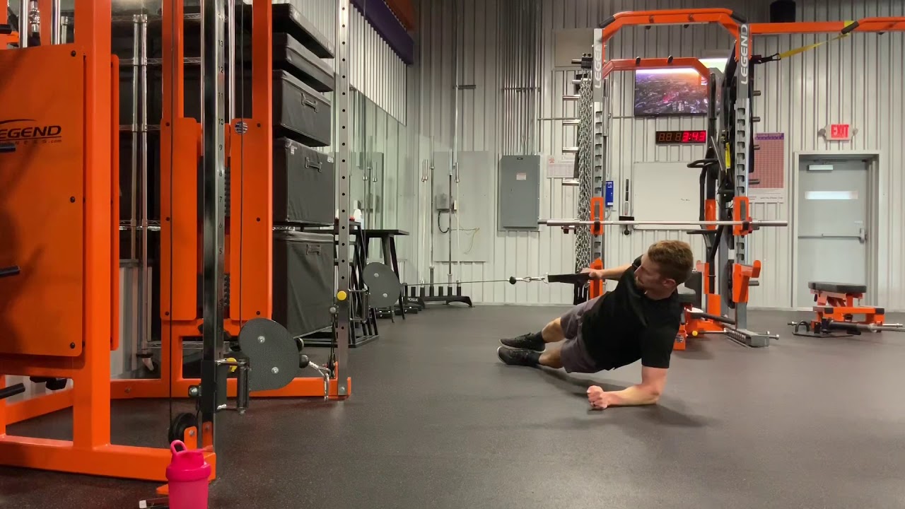 Side Plank Cable Row - YouTube