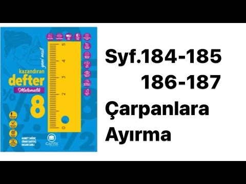 8.SINIF ÇANTA DEFTER S.184-185-186-187 ÇARPANLARINA AYIRMA