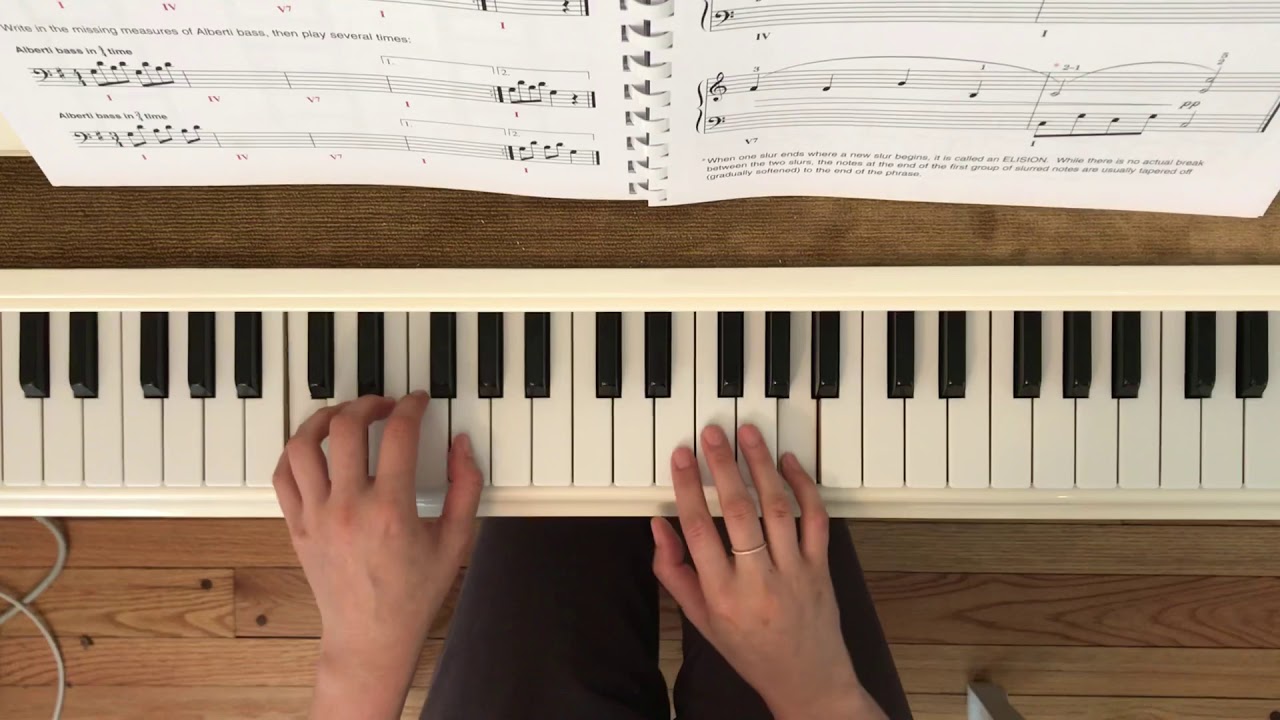 Alberti Bass in 4/4 Time in C Major p.25 (Alfred All-In-One Course ...