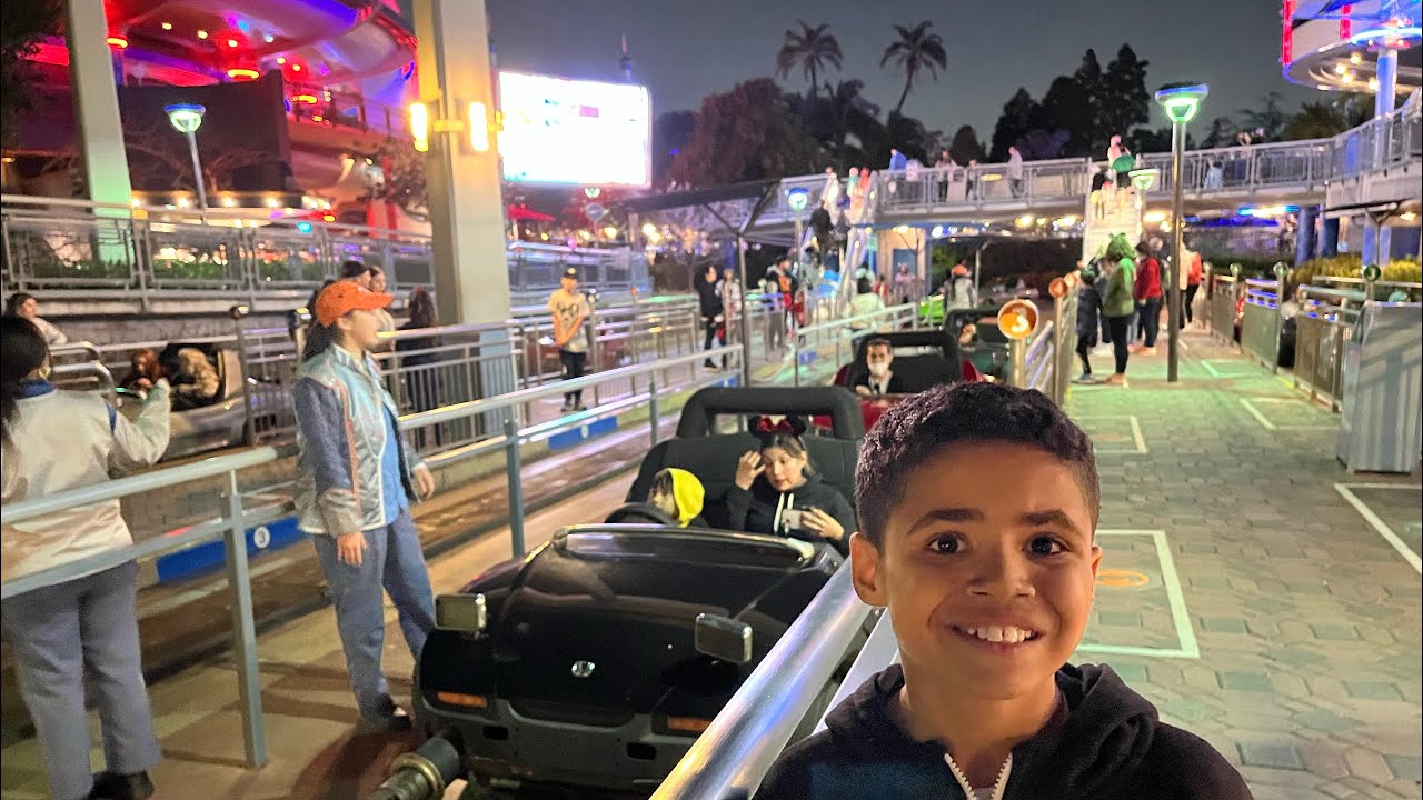 Autopia -POV Ride Through and Queue at Night - YouTube