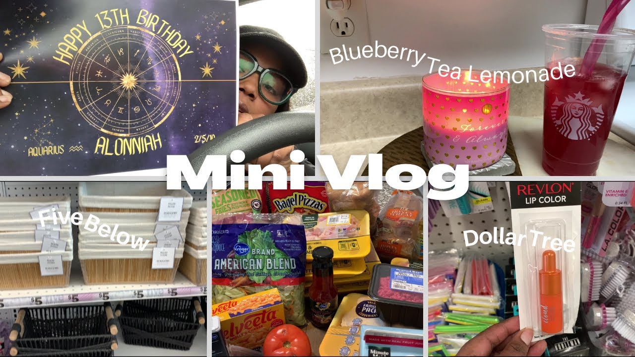 Mini Vlog: Five Below| Kroger & Aldi Grocery Haul| Blueberry Green Tea ...