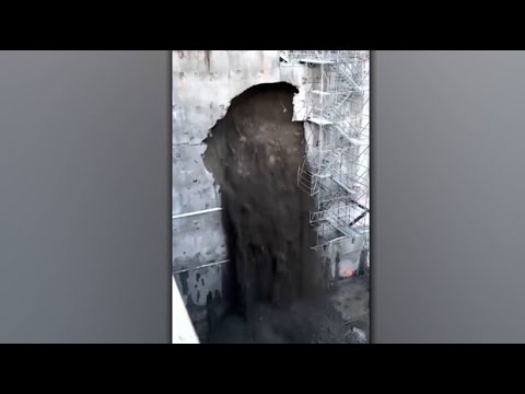 WATCH: Video shows moment retaining wall collapses at B.C. construction site - YouTube