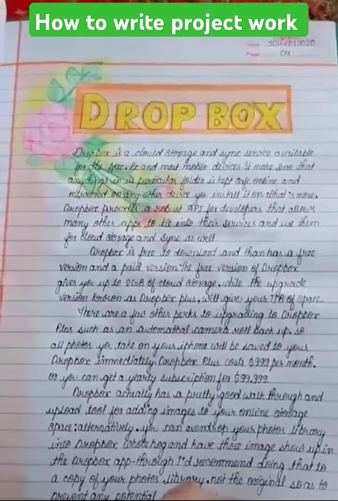How To Write Project Work In Style | School Project - Youtube