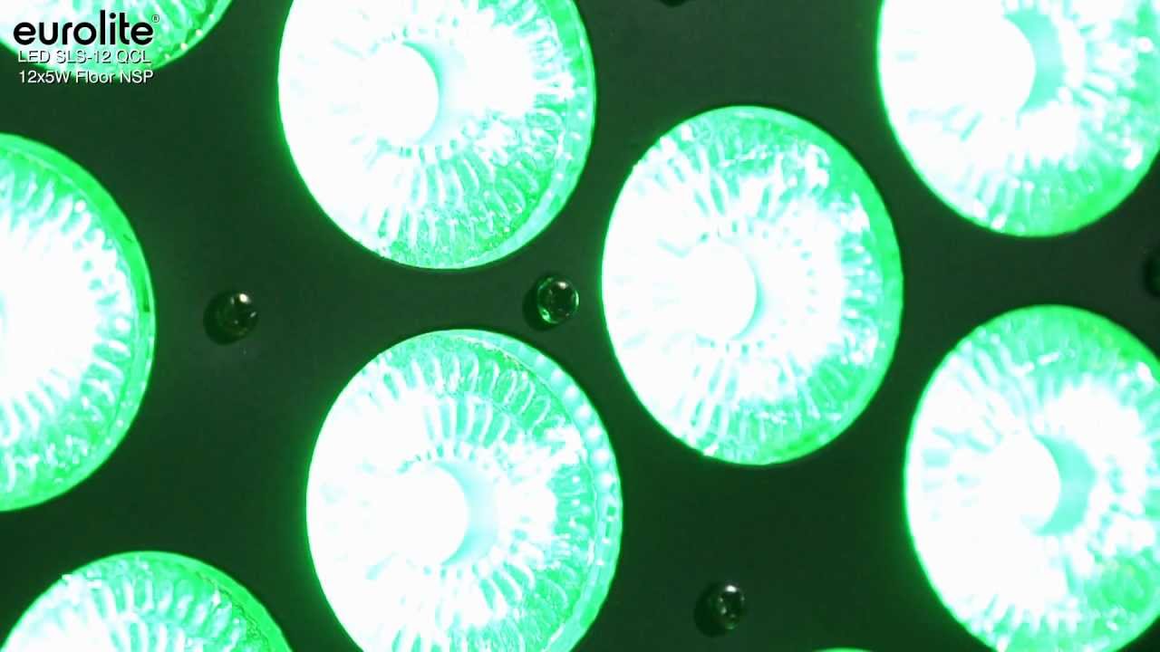 EUROLITE LED SLS-12 QCL 12x5W Floor NSP - YouTube