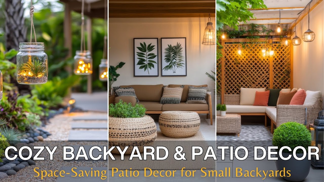 How to Design an Indoor-Outdoor Living Room with Cozy Small Backyard ...