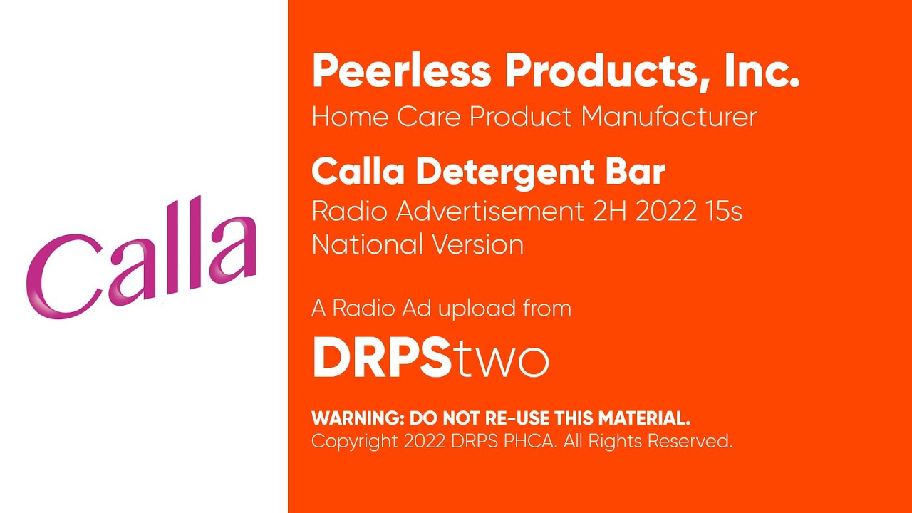 Calla Detergent Bar Radio Ad 2H 2022 15s (National Version) - YouTube