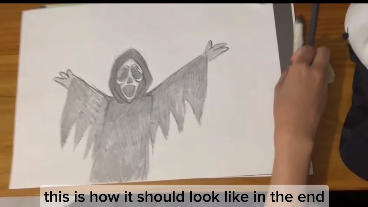 How to draw Ghostface from Scream (Tutorial) - YouTube