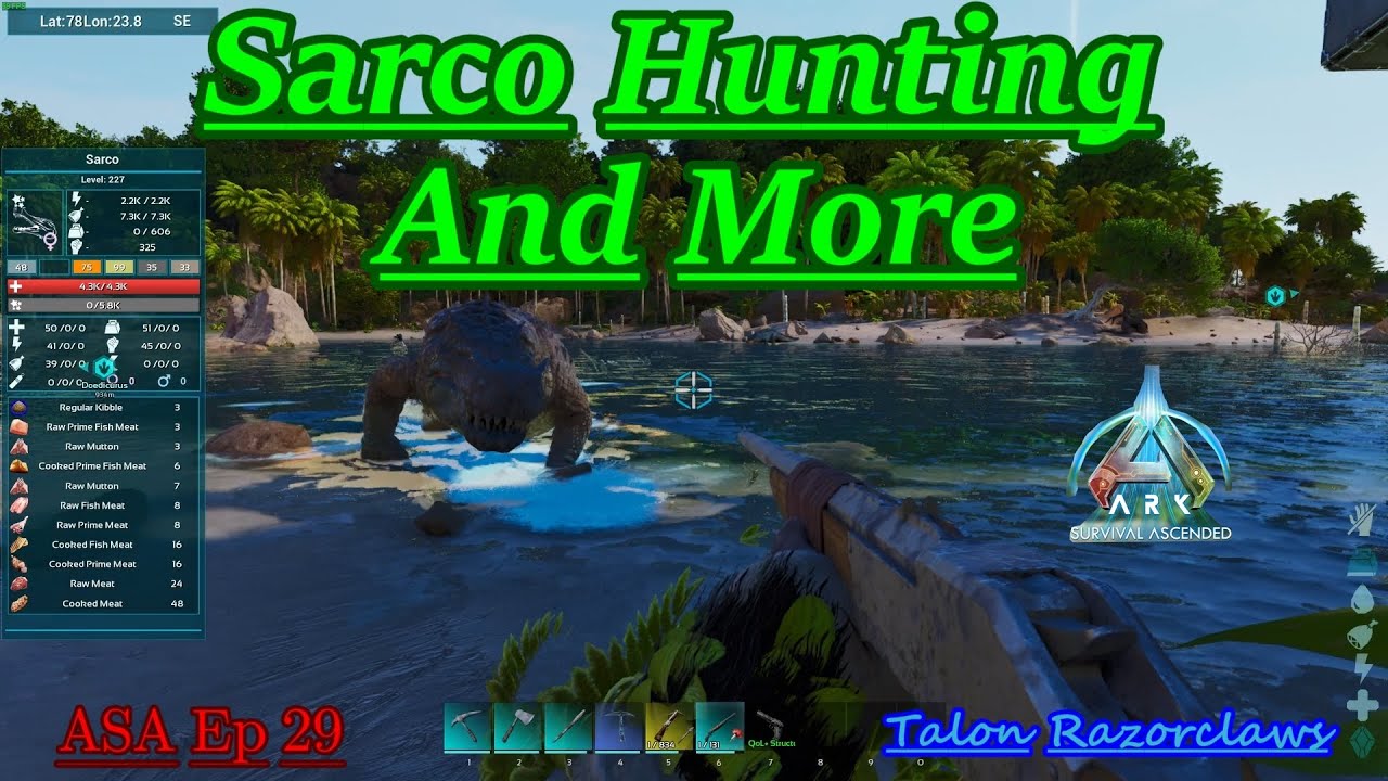 Ark Ascended Ep 29: Sarco Hunting And More - YouTube