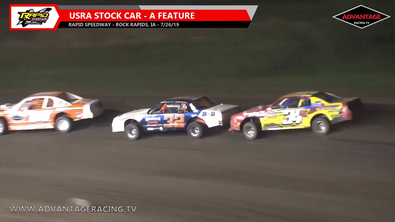 Stock Car Feature - Rapid Speedway - 7/26/19 - YouTube