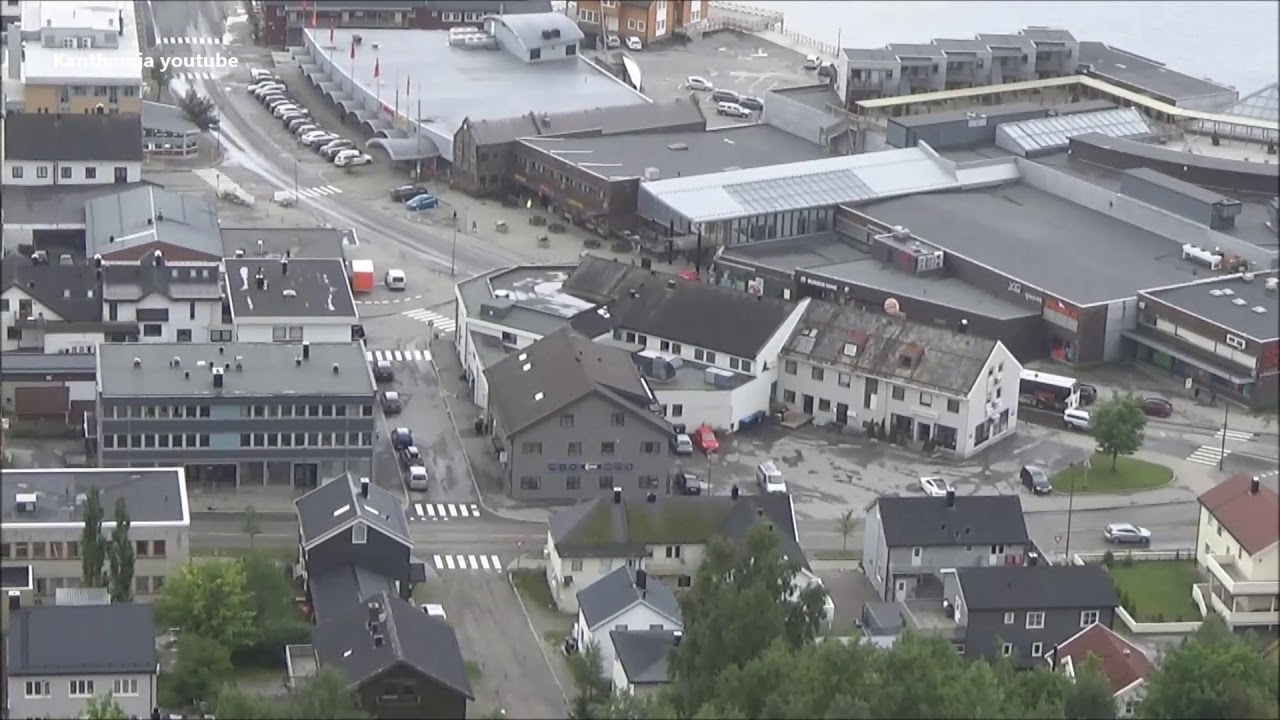 Panoramic View Center of Namsos North Norway - YouTube