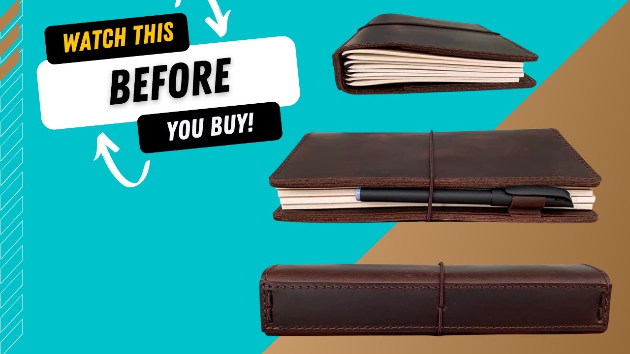 Travelers Notebook Cover with Inner Pockets, Card Slots and Pen Holder ...