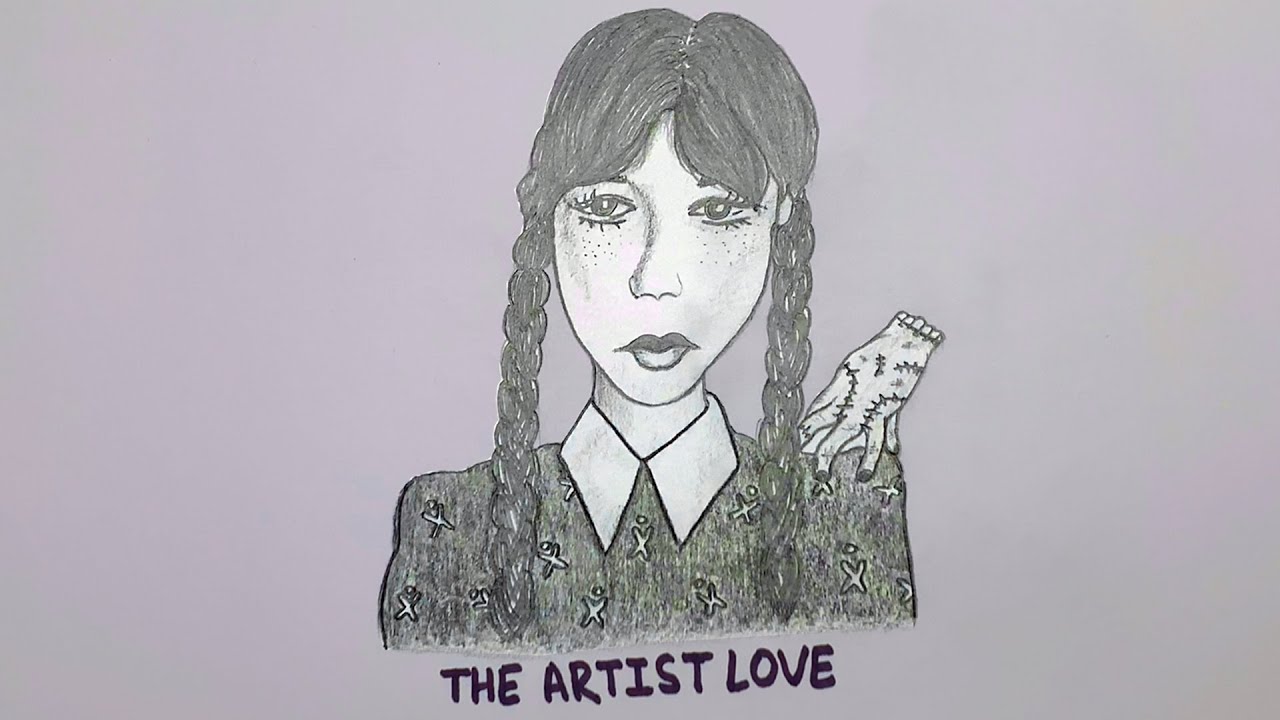 How To Draw: Wednesday Addams & THING | Episode 52 | The Artist Love ...