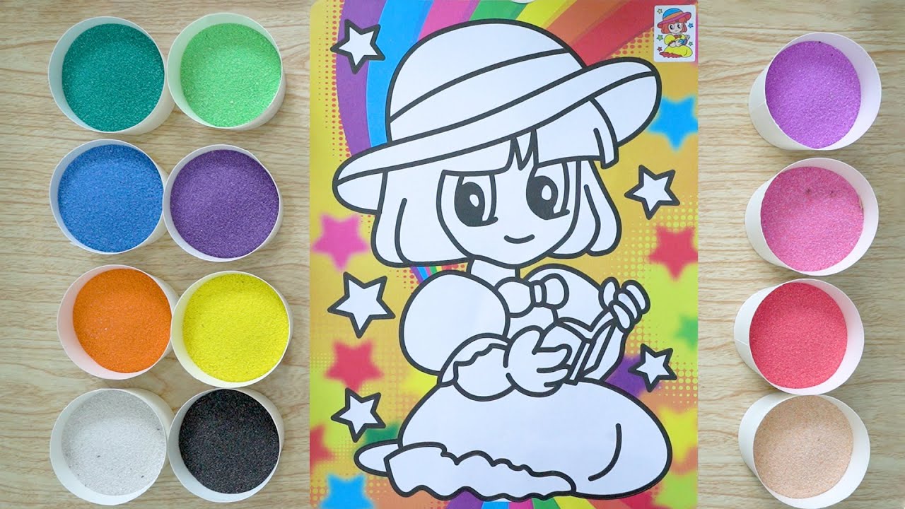 ASMR Sand picture: How to make a picture from Color sand [Fun ASMR ...