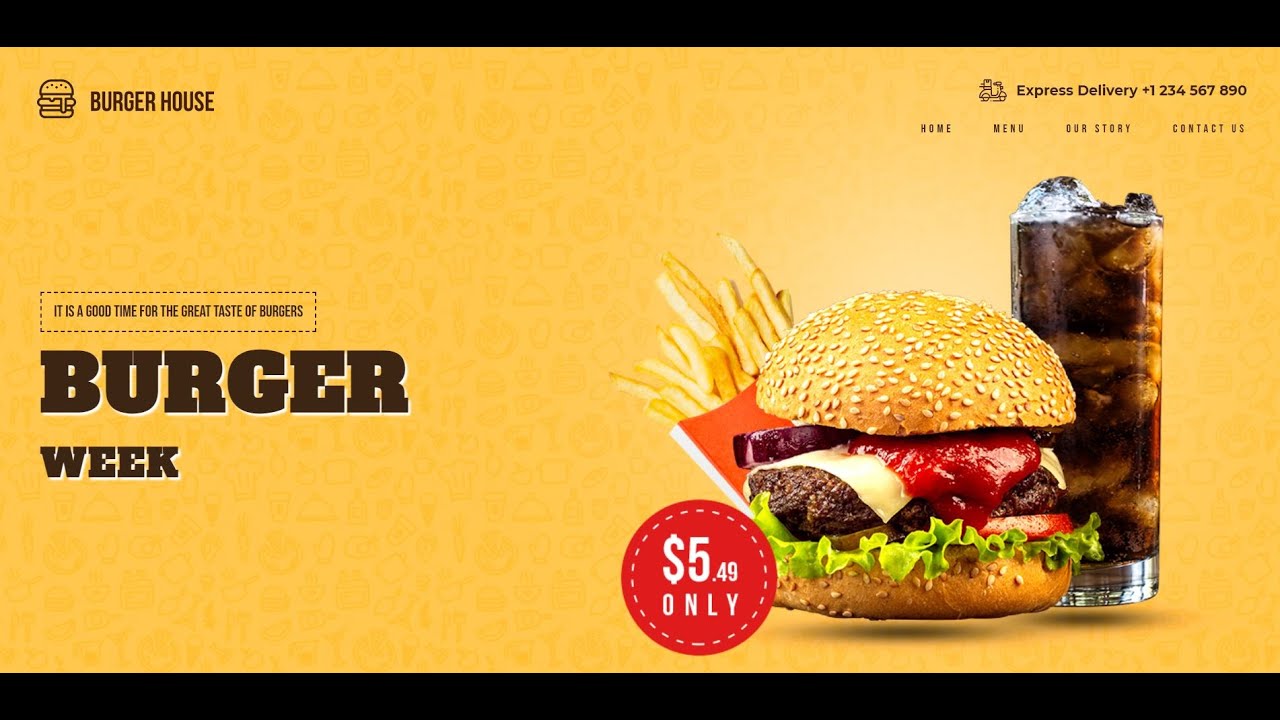 Web Design Project With Html And Css Burger House Youtube