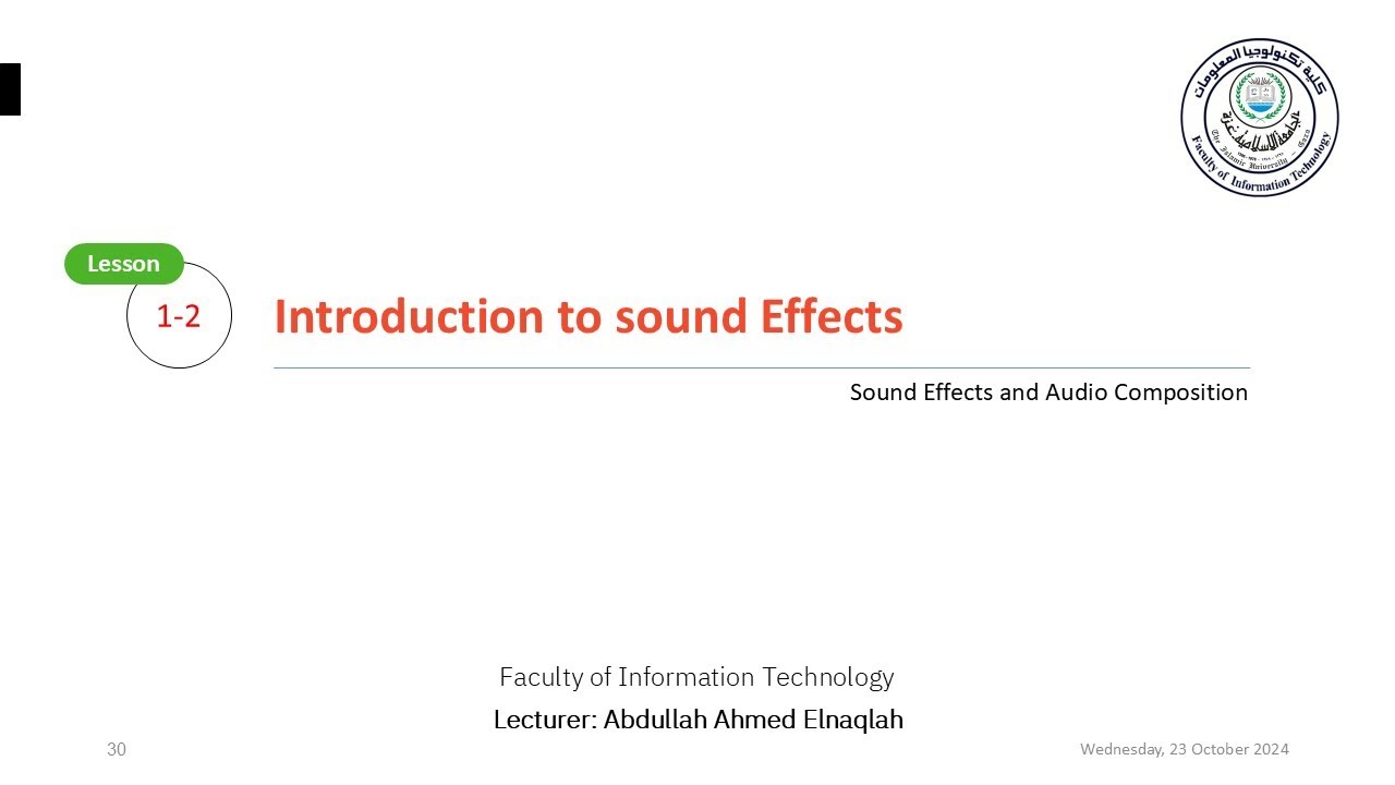 IT Easy Learning || 01 02 Introduction to sound effects - YouTube