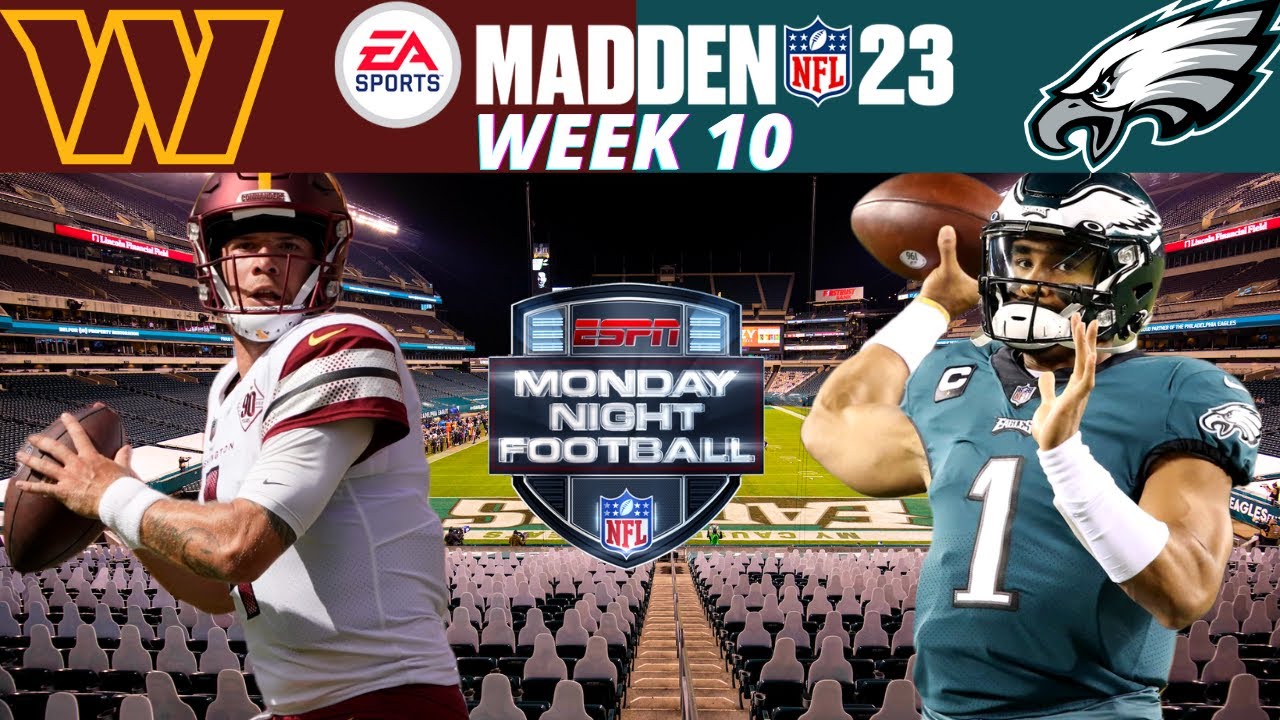 Commanders vs. Eagles Week 10 - Madden 23 Simulation Highlights - YouTube