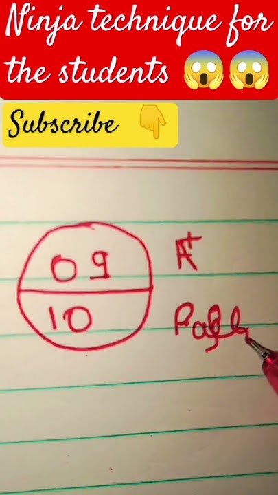 pass or fail ninja technique for the students 😱😱😱😱😱😱😱 #shorts - YouTube