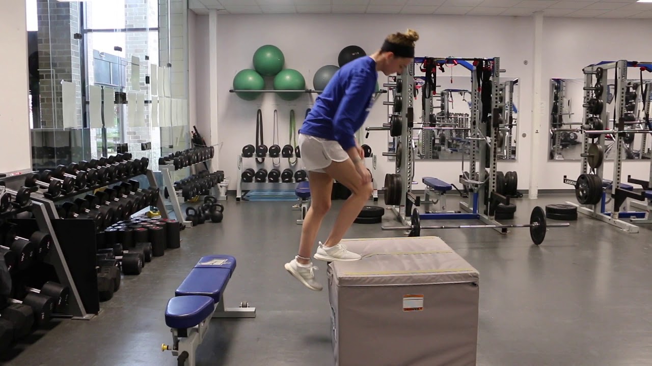 SEATED BOX JUMP (SL LANDING) - YouTube