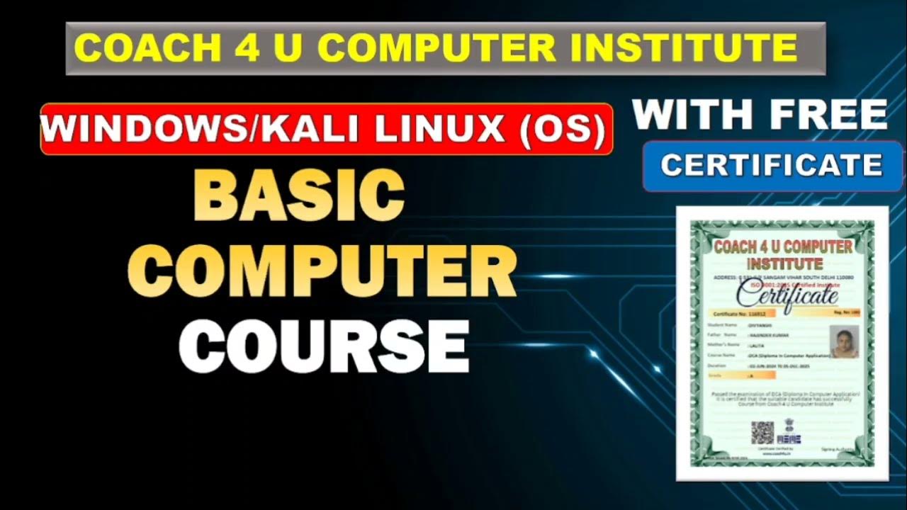 Basic Computer Course Part 4 || with free certificate DCA course - YouTube