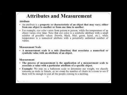Dataset, Attributes and Measurement, Types of attributes - YouTube