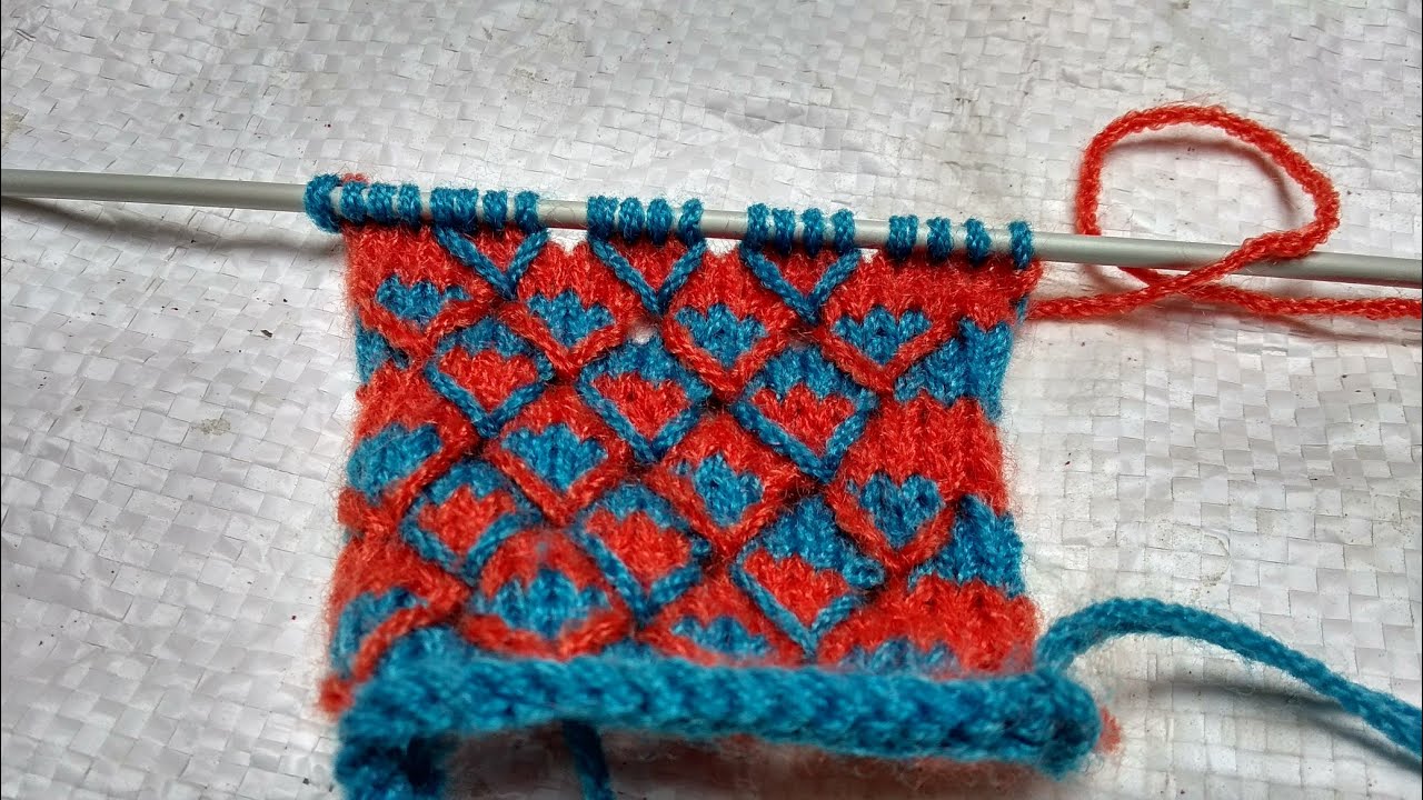 Very easy two color sweater design - YouTube