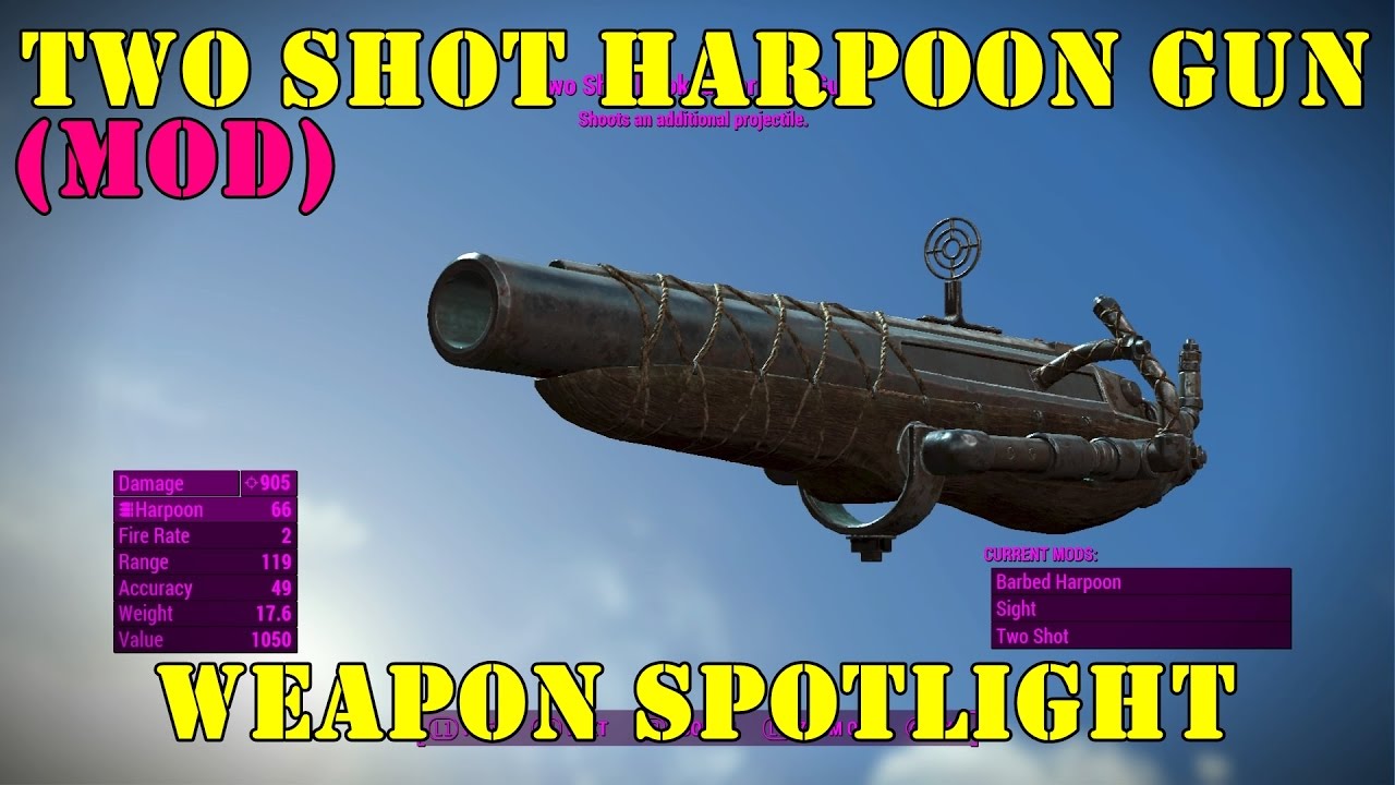Fallout 4: Weapon Spotlights: Two Shot Harpoon Gun - YouTube