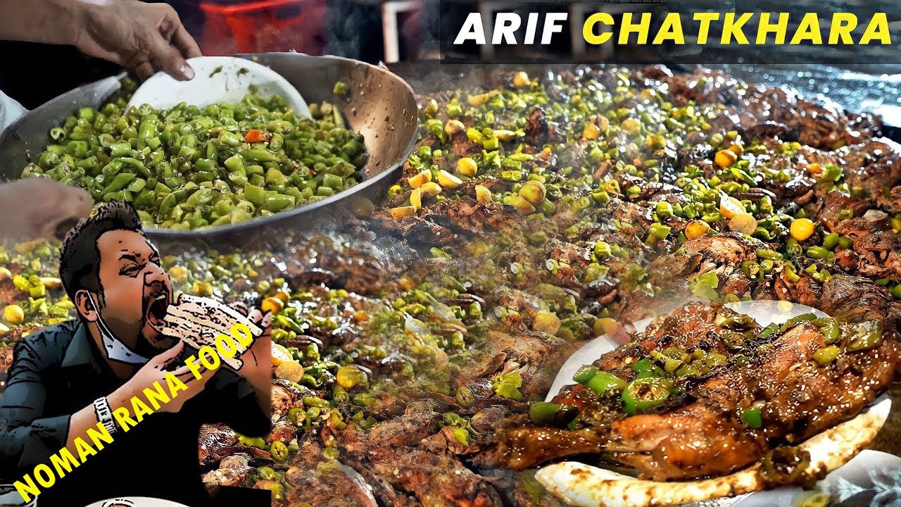 MOST FAMOUS TAWA CHICKEN LAHORE / FAMOUS STREET FOOD ARIF CHATKHARA ...