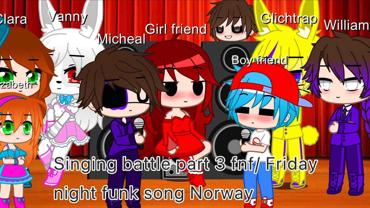 Singing battle part 3 fnaf/ Friday night funk song Norway - YouTube
