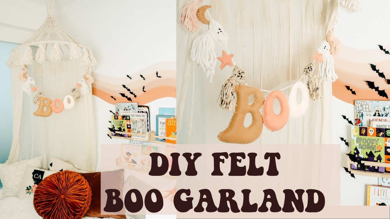 Easy DIY BOO / Halloween Garland - YouTube
