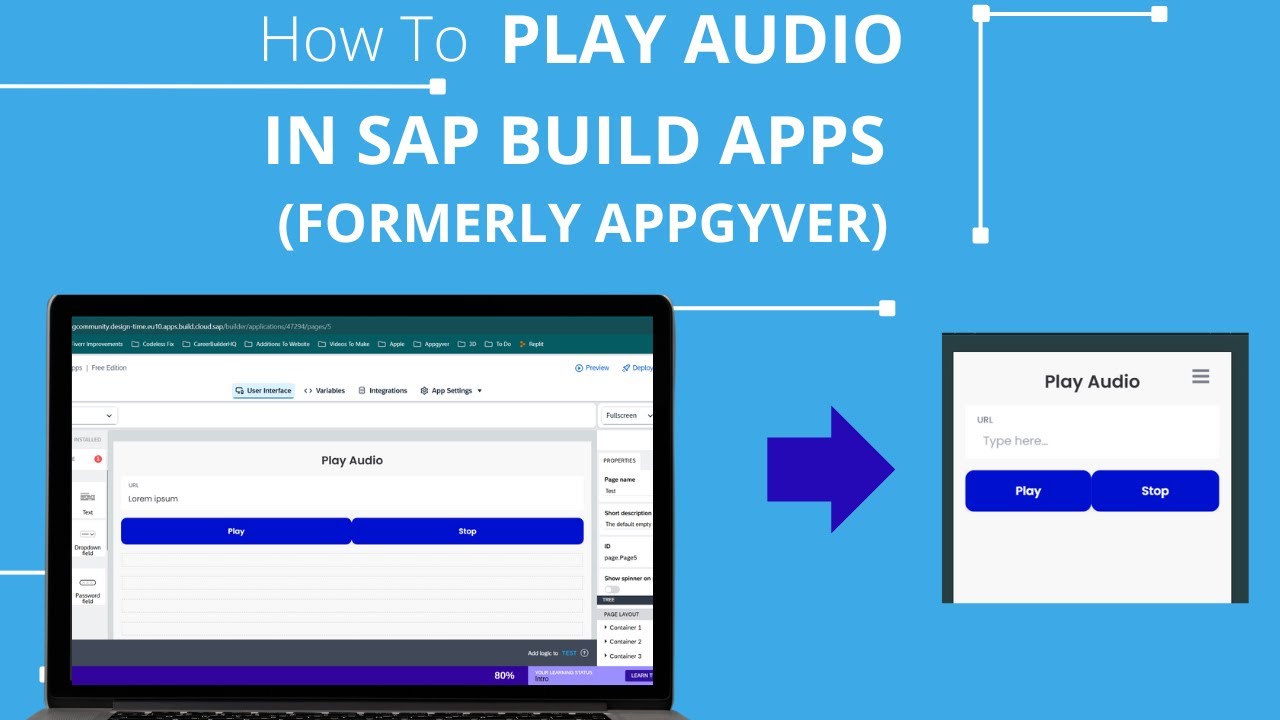 SAP Build Apps - Play Audio In Your Web Or Mobile App - YouTube