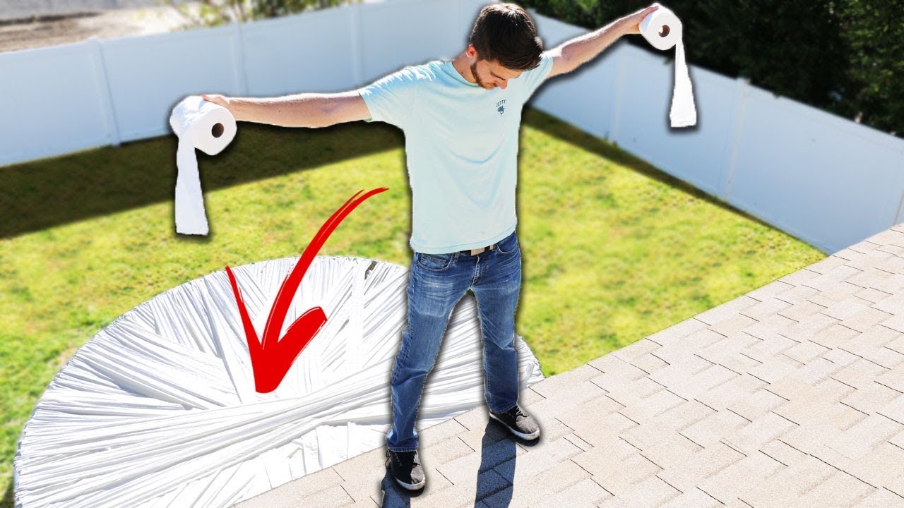 Toilet Paper Trampoline! (LEAP OF FAITH) - YouTube