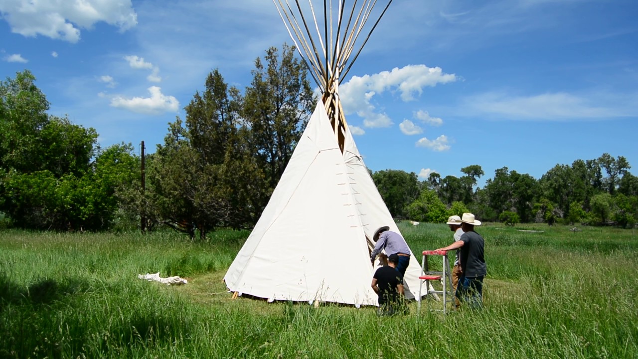 Crow Style Teepee (part 4) - YouTube