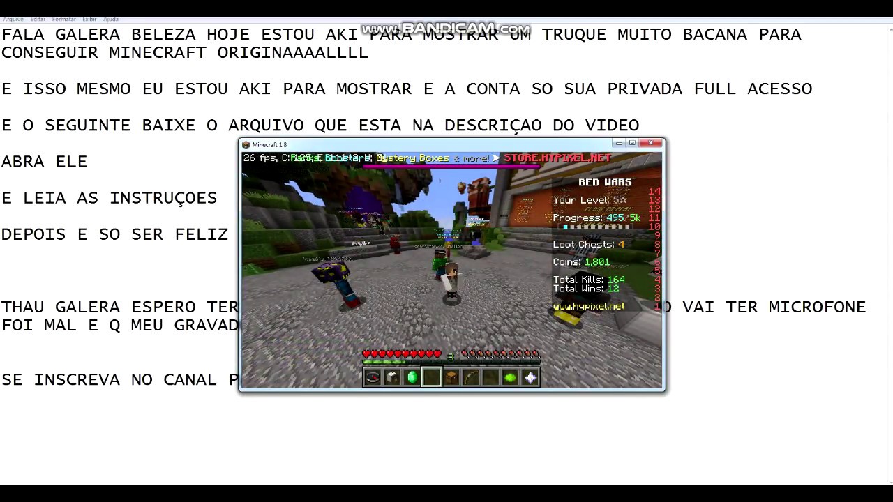 Como Ter Minecraft Original De GraÇa Full Acesso 2018 Youtube