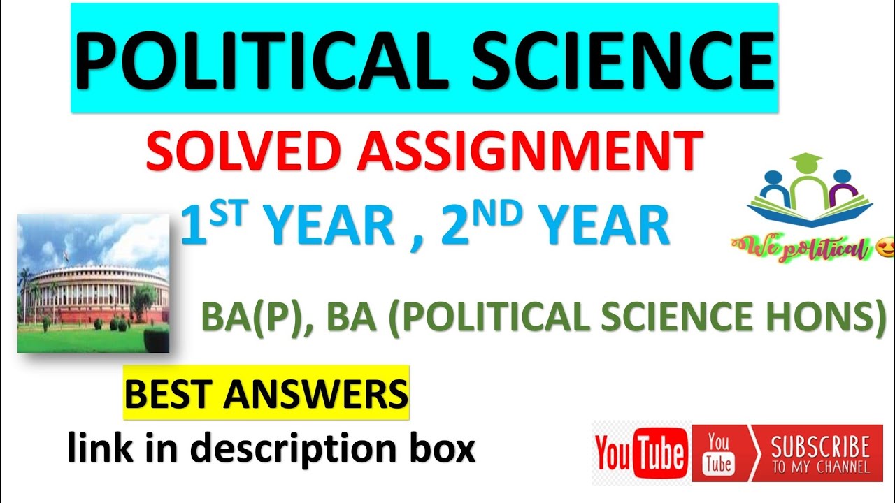 Political science solved assignments SOL,NCWEB, REGULAR, DU,IGNOU, 2020 ...